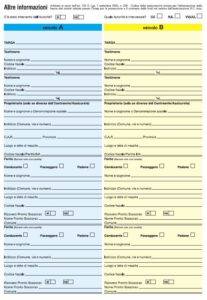 Modello CAI assicurazione o Cid constatazione amichevole scarica il pdf